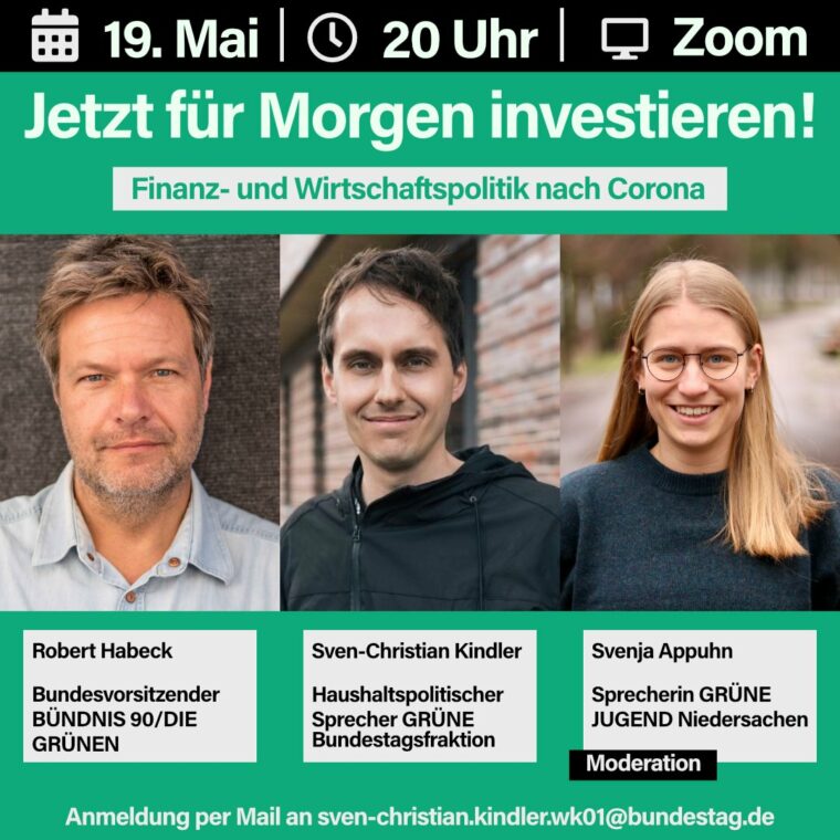 Jetzt für Morgen investieren - Finanz- und Wirtschaftspolitik nach Corona | Sven-Christian Kindler