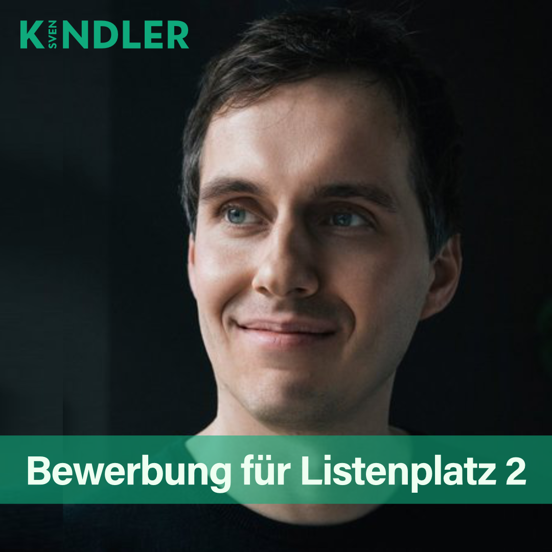 Kandidatur auf Platz 2 der Landesliste für den Bundestag | Sven-Christian Kindler