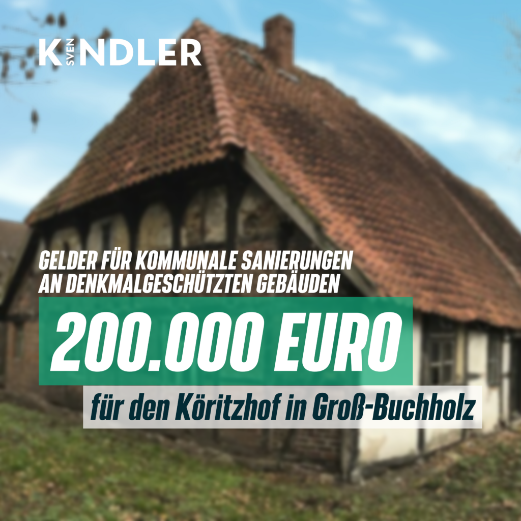 PM Kindler: Sanierung Köritzhof – Bundestag unterstützt Baudenkmal in Hannover | Sven-Christian ...